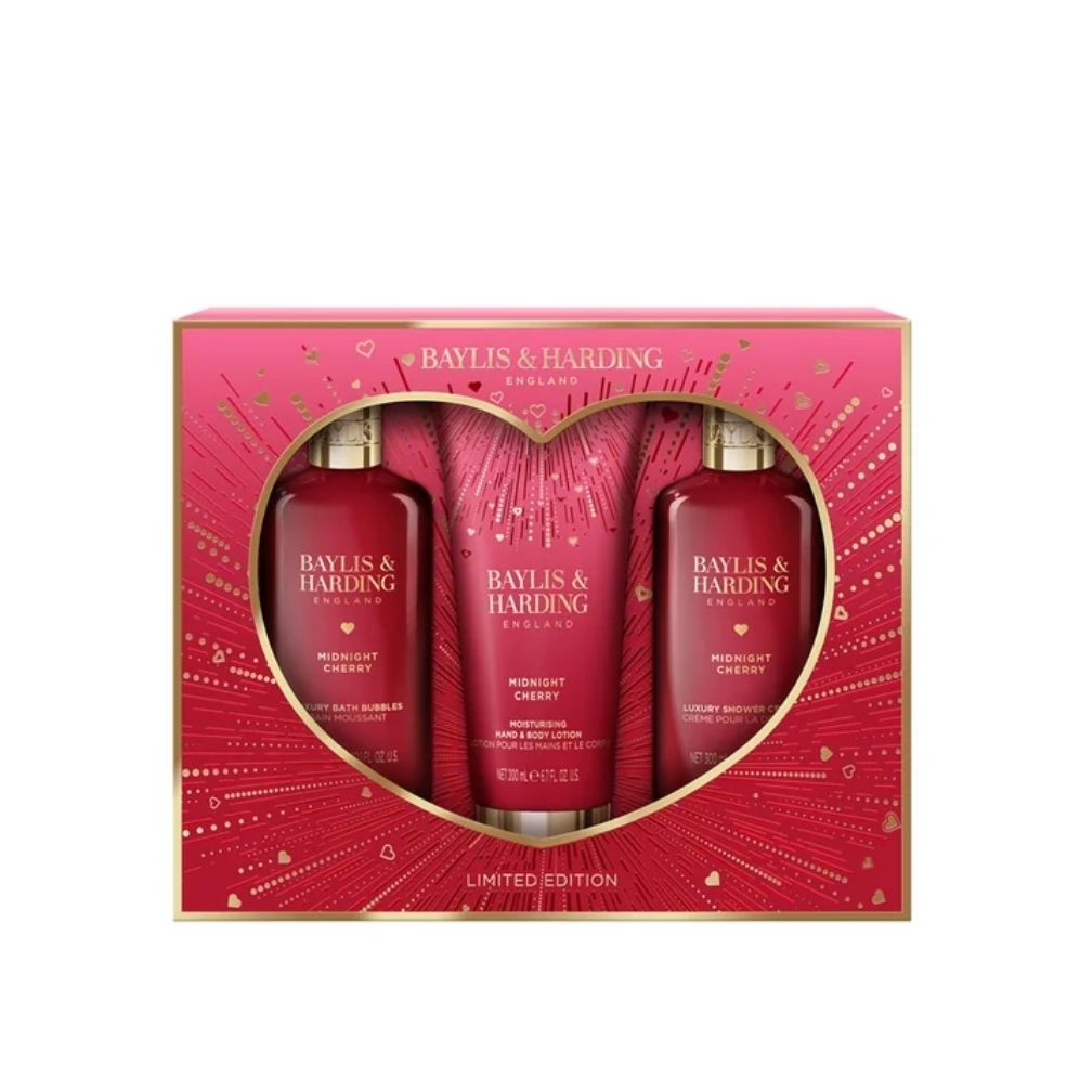 BAYLIS & HARDING Midnight Cherry Luxury Bathing Essentials Gift Set ...