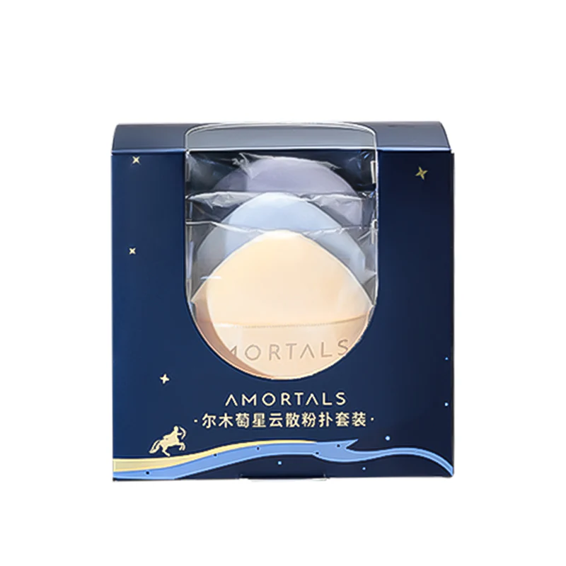 AMORTALS Loose Powder Puff Set 3pcs (55*13Mm) - Novela